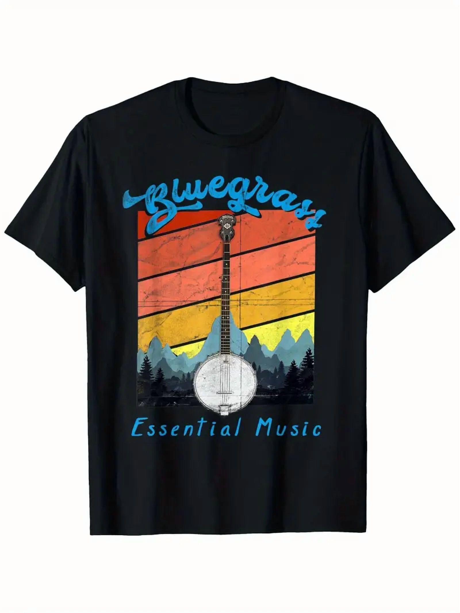 Bluegrass Music Lovers - Folk Festival Hippie Banjo Player T-Shirt ...