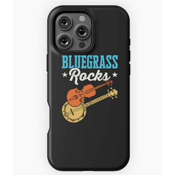 Bluegrass Rocks Country Music Lover Phone Case for iPhone 16 15 14 13 ...