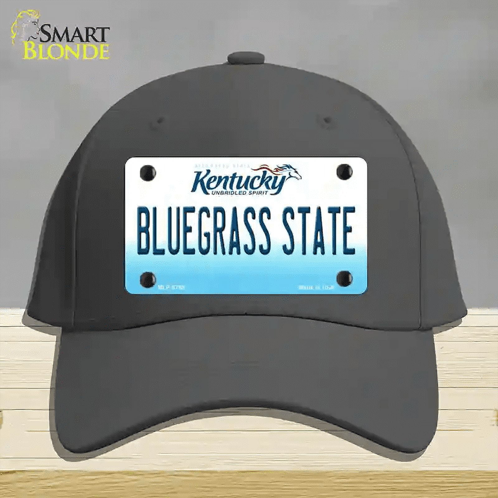Bluegrass State Kentucky Novelty License Plate Hat Cotton Charcoal ...