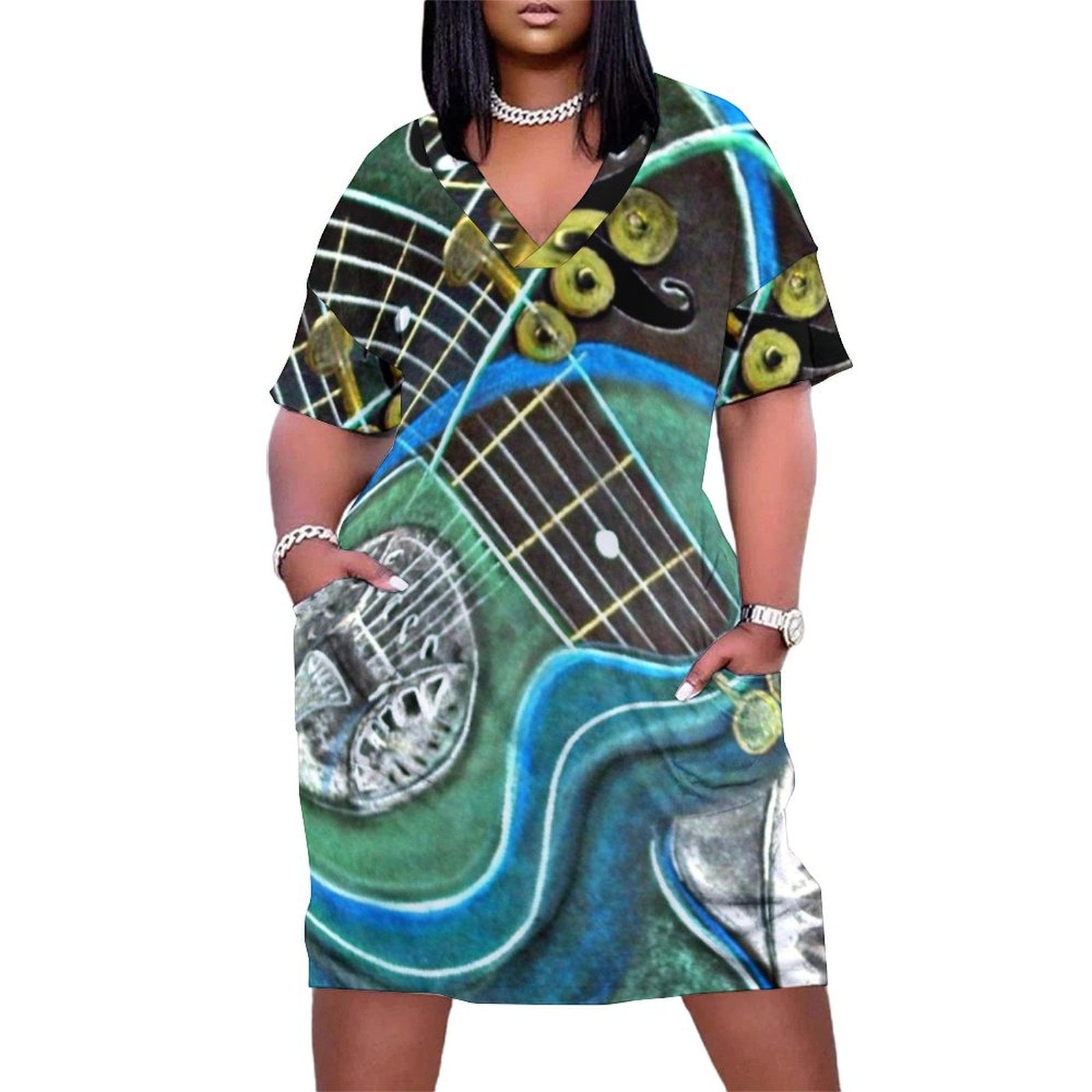 Bluegreen Dobro Loose Pocket Dress prom dress 2025 dress for women 2025 womens Prom gown ...