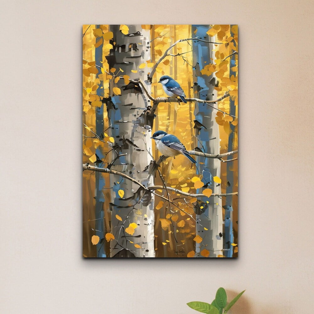 Bluejays On A Tree Branch Poster Print Beautiful Of Birds Birght ...
