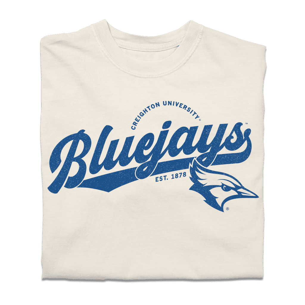 Bluejays Script Logo Heavyweight Graphic Tee TShirt Gift - Walmart.com