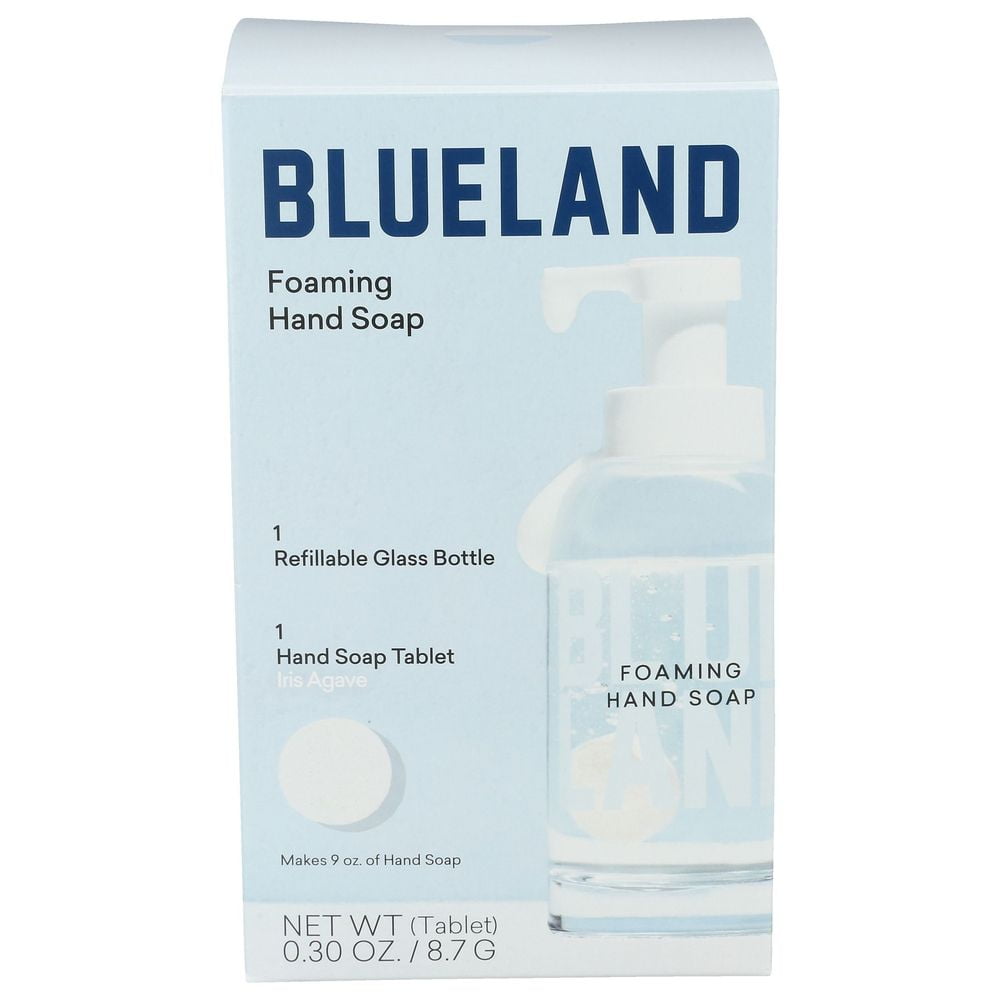 Blueland Foaming Hand Soap Foaming Tablet + Refillable Bottle, Iris, 0. ...