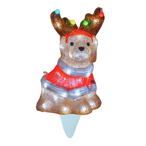 AQRS Christmas Lighted Animal Statue Glowing Furry Animal with Warm ...