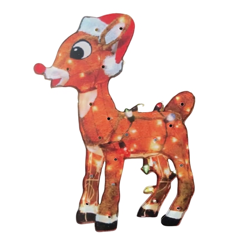 AQRS Christmas Lighted Animal Statue Glowing Furry Animal with Warm ...