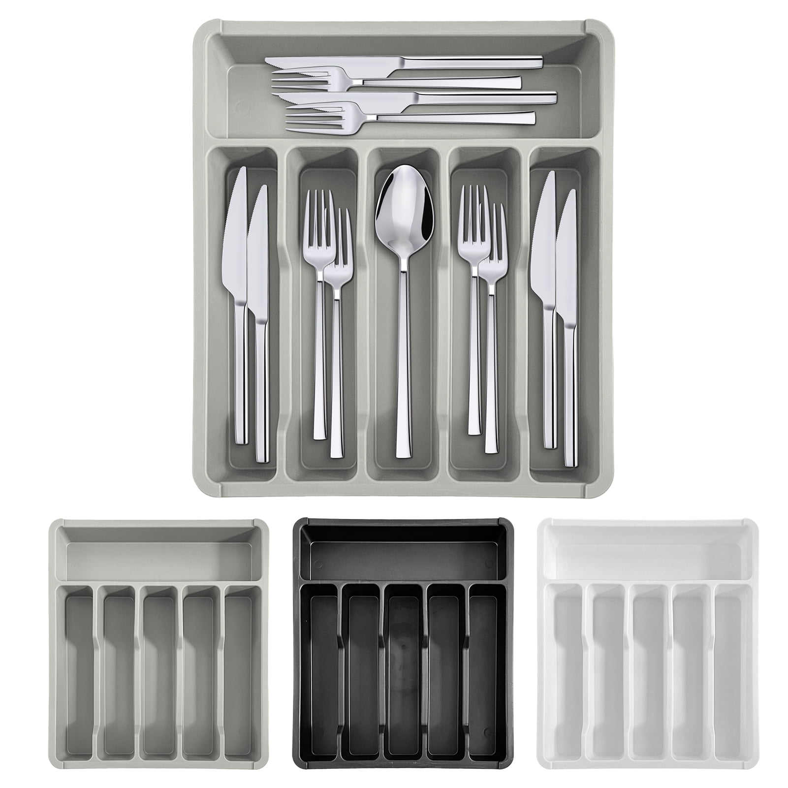 Bluelans Drawer Organizer Tray for Kitchen Drawer Expandable Cutlery ...