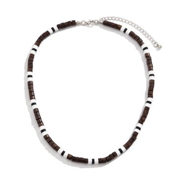 Fablinks Puka Shell Necklace Choker, 16" Adjustable Unisex Beaded ...