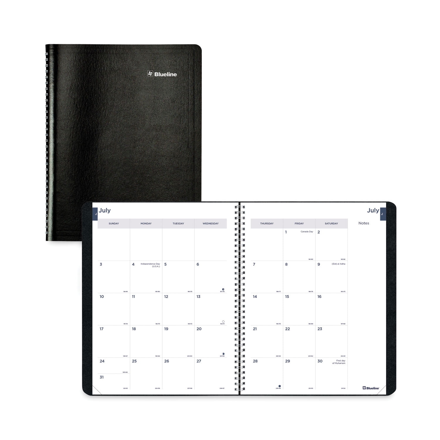 Blueline Academic Monthly Planner 11 x 8.5 Black 2024 to 2025 CA701BLK ...