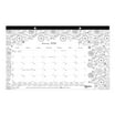 Blueline Passion Monthly Deskpad Calendar, Chipboard Back, Floral ...