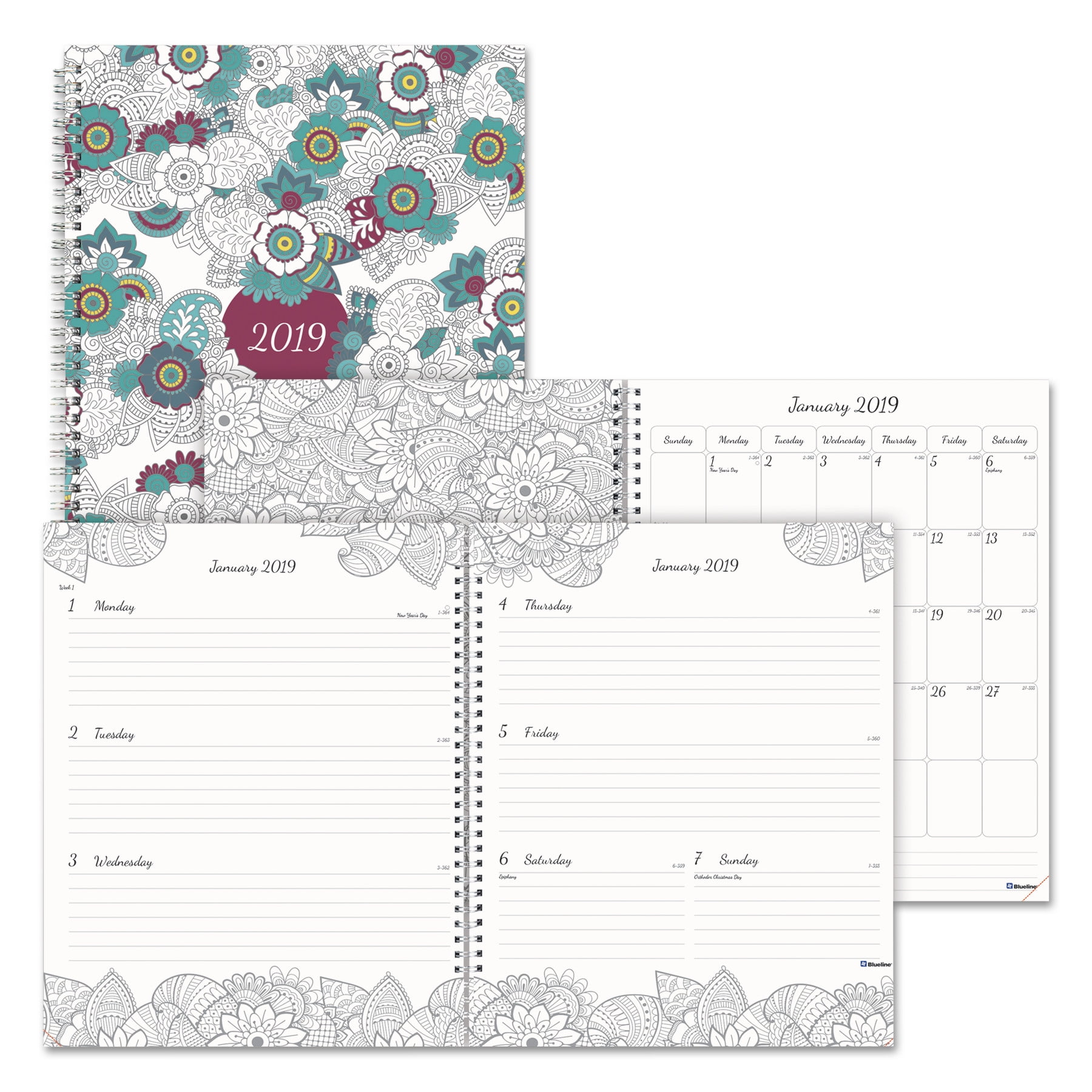 Blueline Doodleplan Weekly/Monthly Appointment Book, 11 x 8 1/2 ...