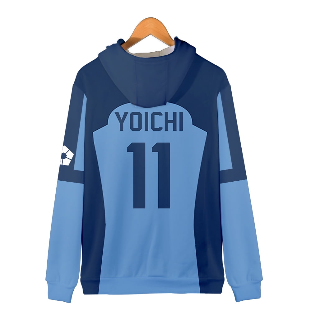 Bluelock Hoodies Cosplay Casual Zip Hoodie Long Sleeve Pullover 3D ...
