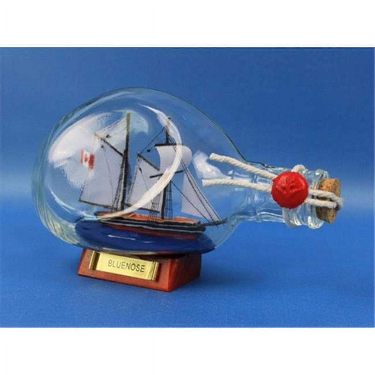 Bluenose Sailboat in a Bottle 7 in. Ships In A Bottle Decorative Accent ...