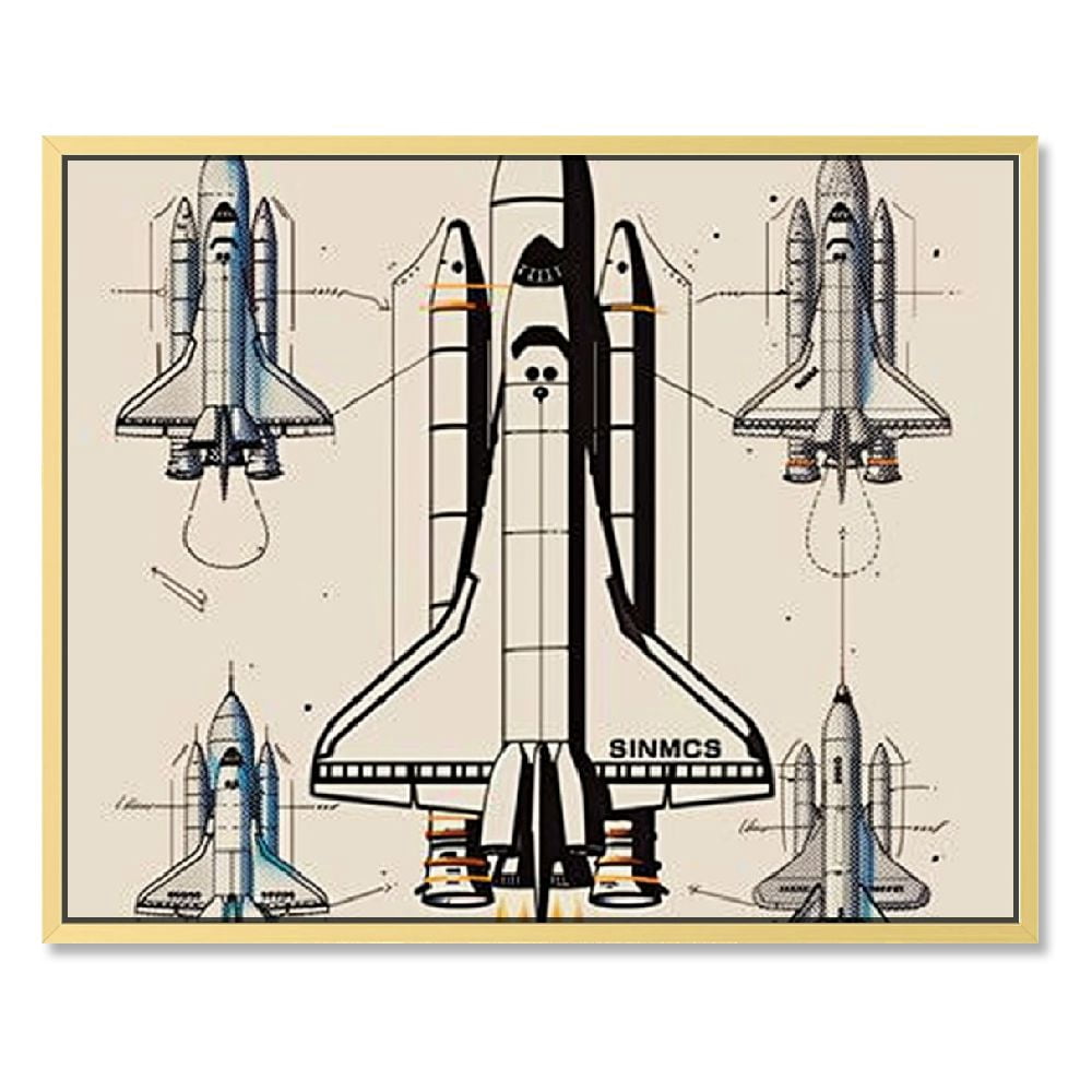 Blueprint Poster - Space Rocket Patent Print - Art - NASA Art - Outer ...