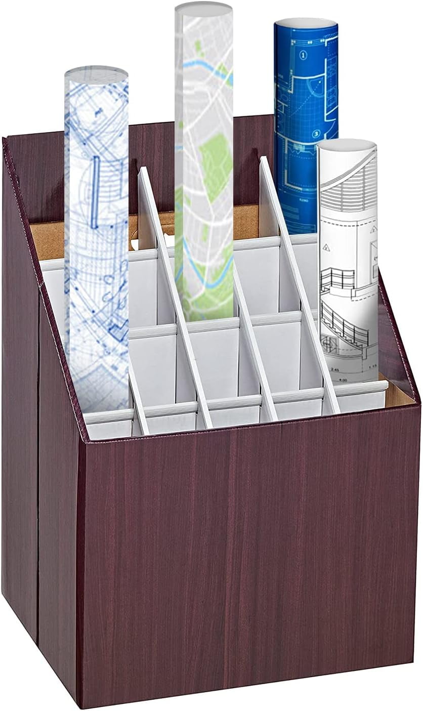 Blueprint Storage Bin Organizer - Vertical File Box for Blueprints ...
