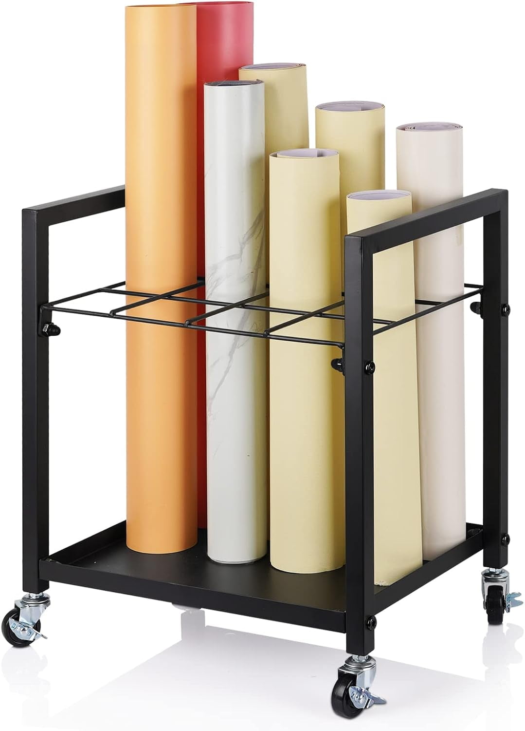 Blueprint Storage Rack with Wheels - Metal Blueprint Holder Cart - 12 ...