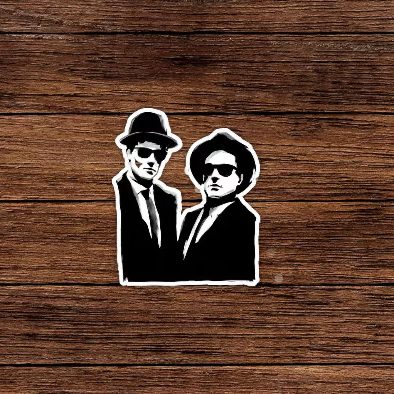 The Blues Brothers Minimalist Black & White Movie Pop Art Sticker ...