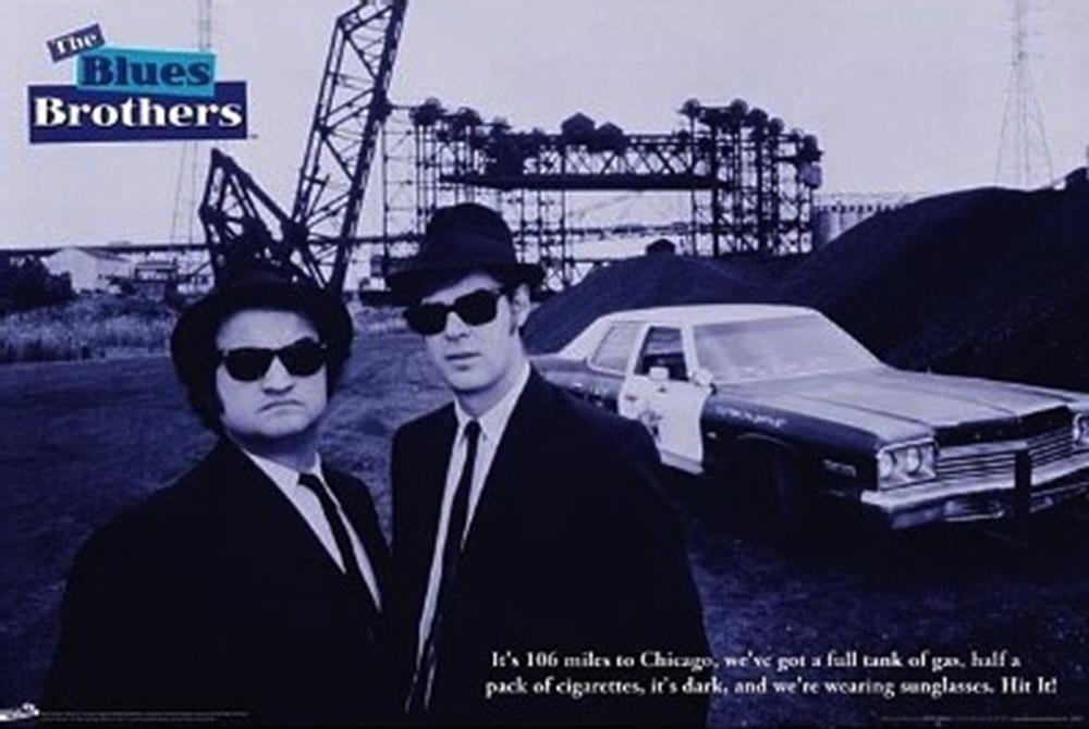 Blues Brothers Quote Laminated & Framed Poster (24 x 36) - Walmart.com
