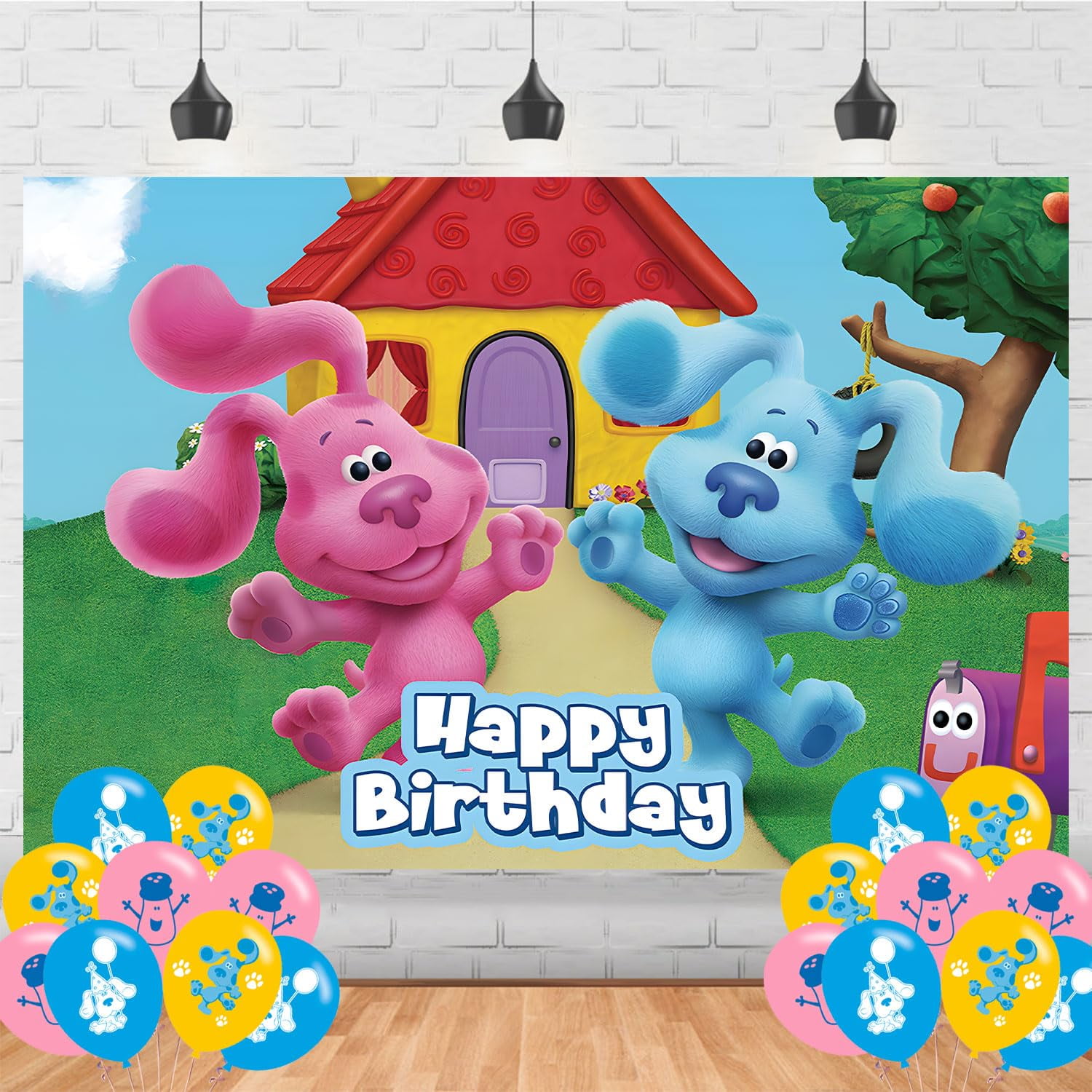 Blues Cartoon Clues CORNET Birthday Party Supplies Backdrop 5x3 Blue ...