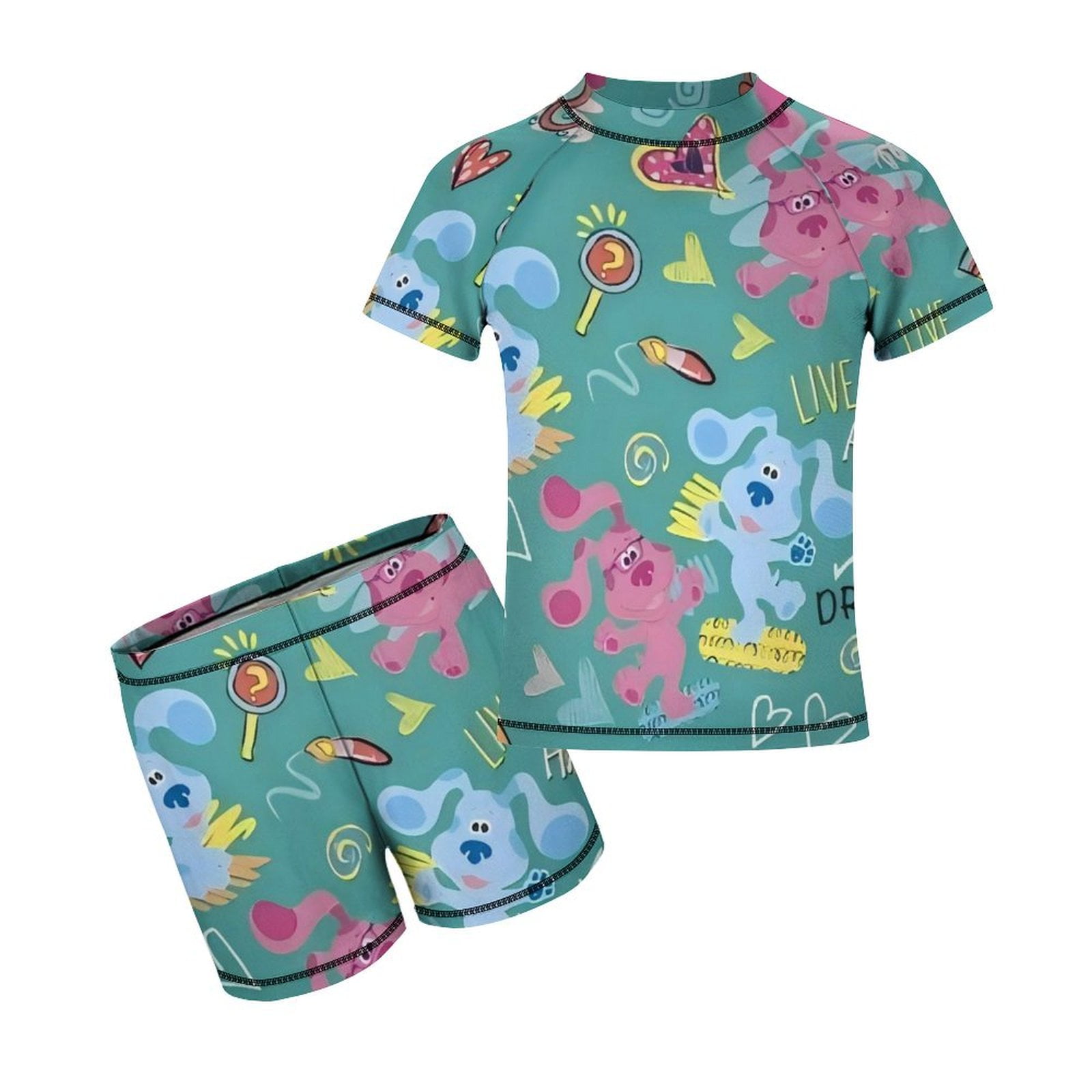Blues Clues Boys 2 piece swimsuit set short sleeve 7-9Y（120cm）swimsuit ...