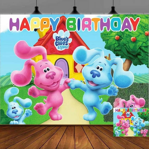 Blues Clues DXR Backdrop Banner Party Supplies Poster Movie Theme Background for Photography ...