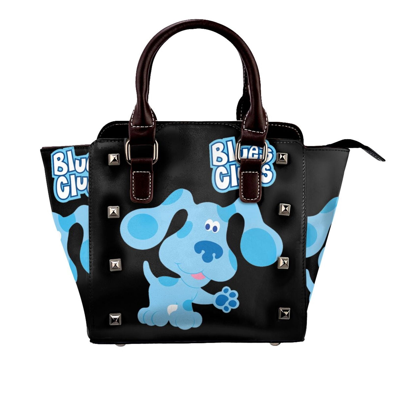 Blues Clues Handbag Leather Rivet Shoulder Bag Luxury Fashion Shopping ...