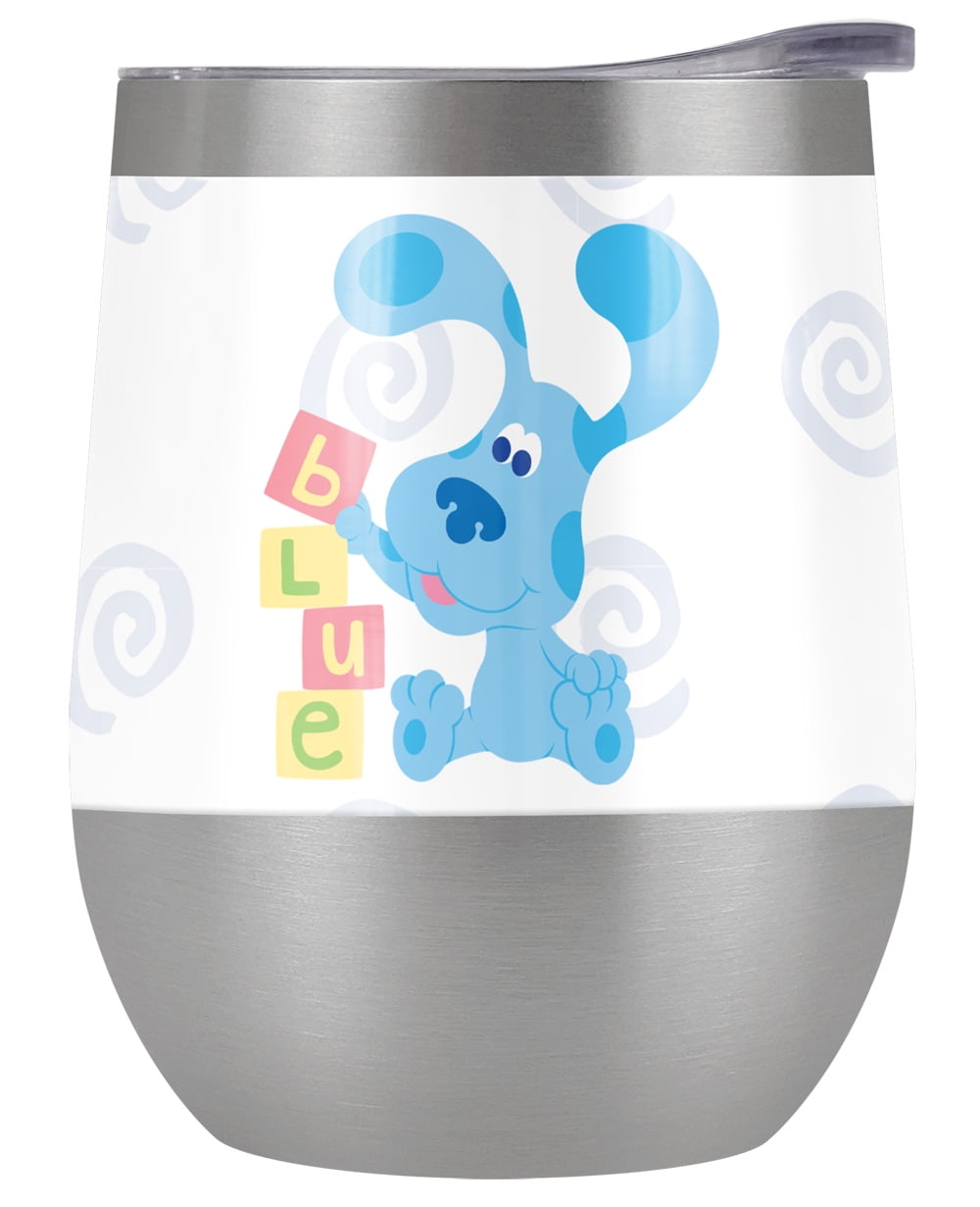Blues Clues Official Blue'S Clues Blocks 12 oz Stemless Tumbler ...