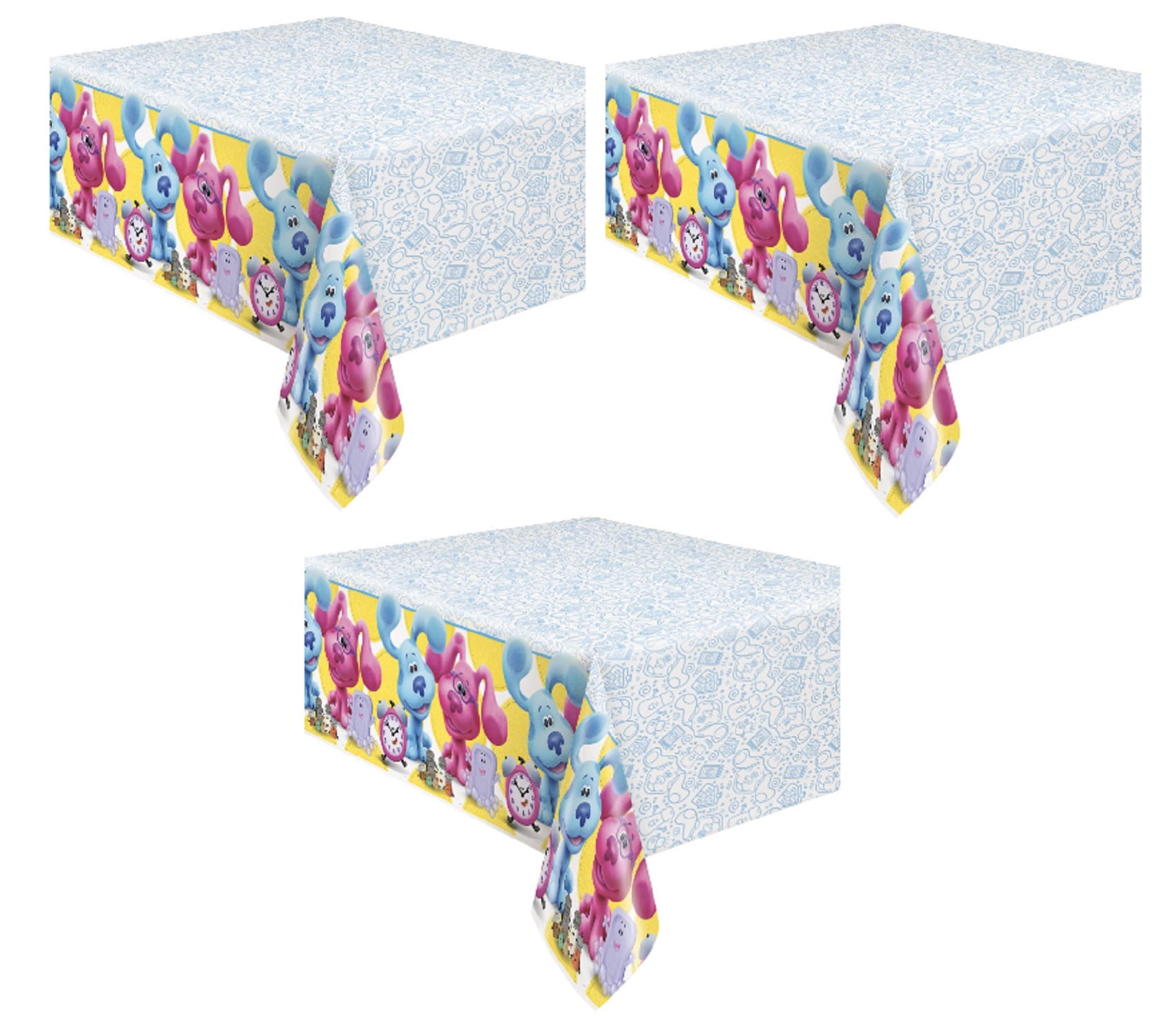 Blues Clues Rectangular Printed Plastic Table Covers 3ct for Birthday ...