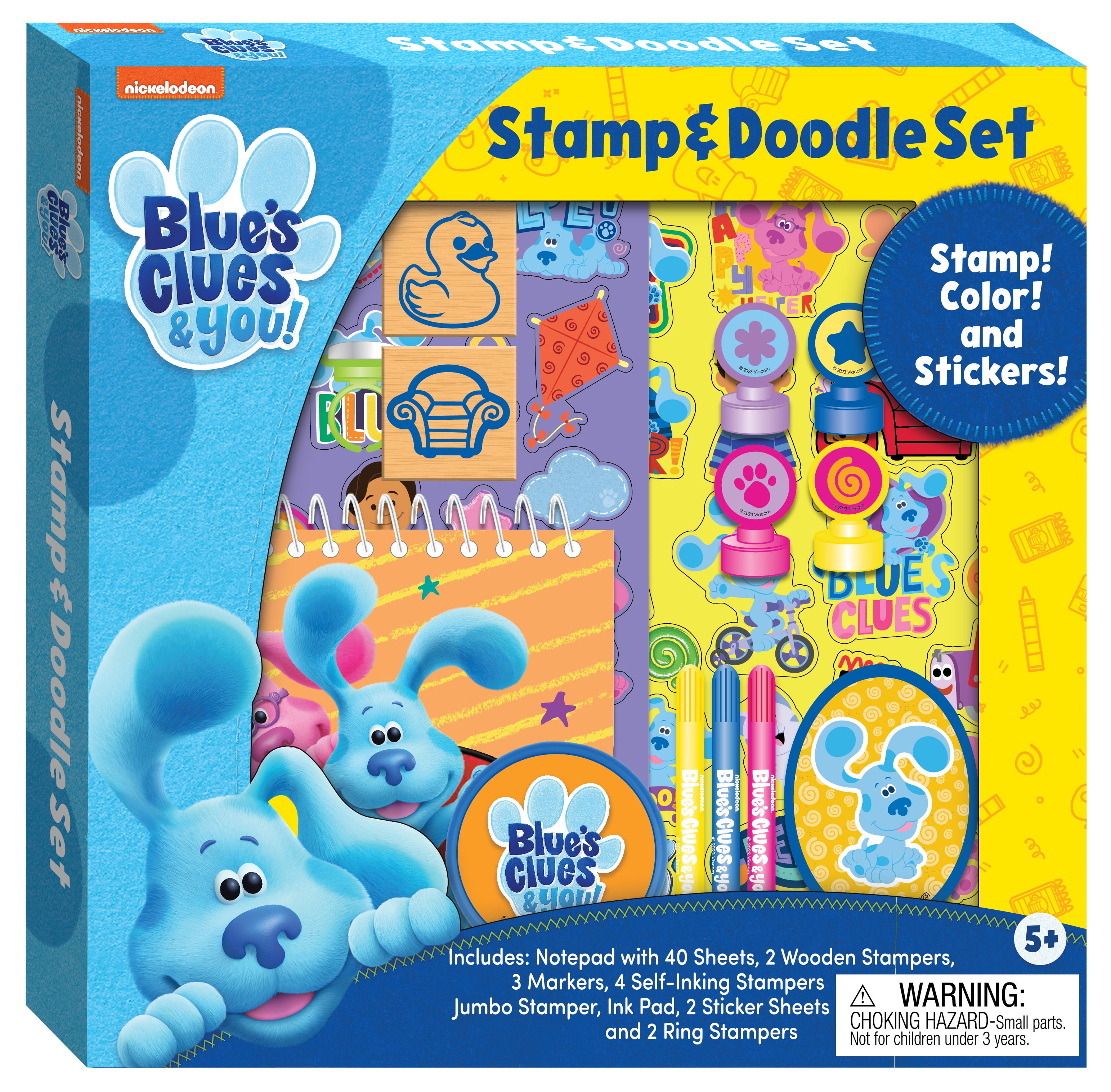 Blues Clues Stamp & Doodle Art Set – Creative Drawing Board with Stamps ...