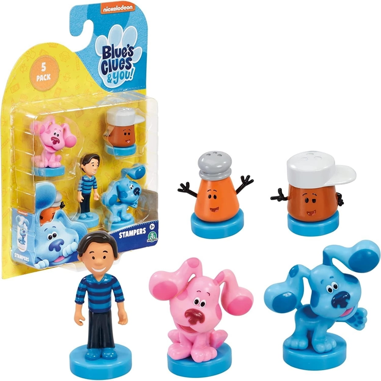 Blues Clues Stamps 5pk Josh Cinnamon Magenta Nickelodeon Figure Set PMI ...