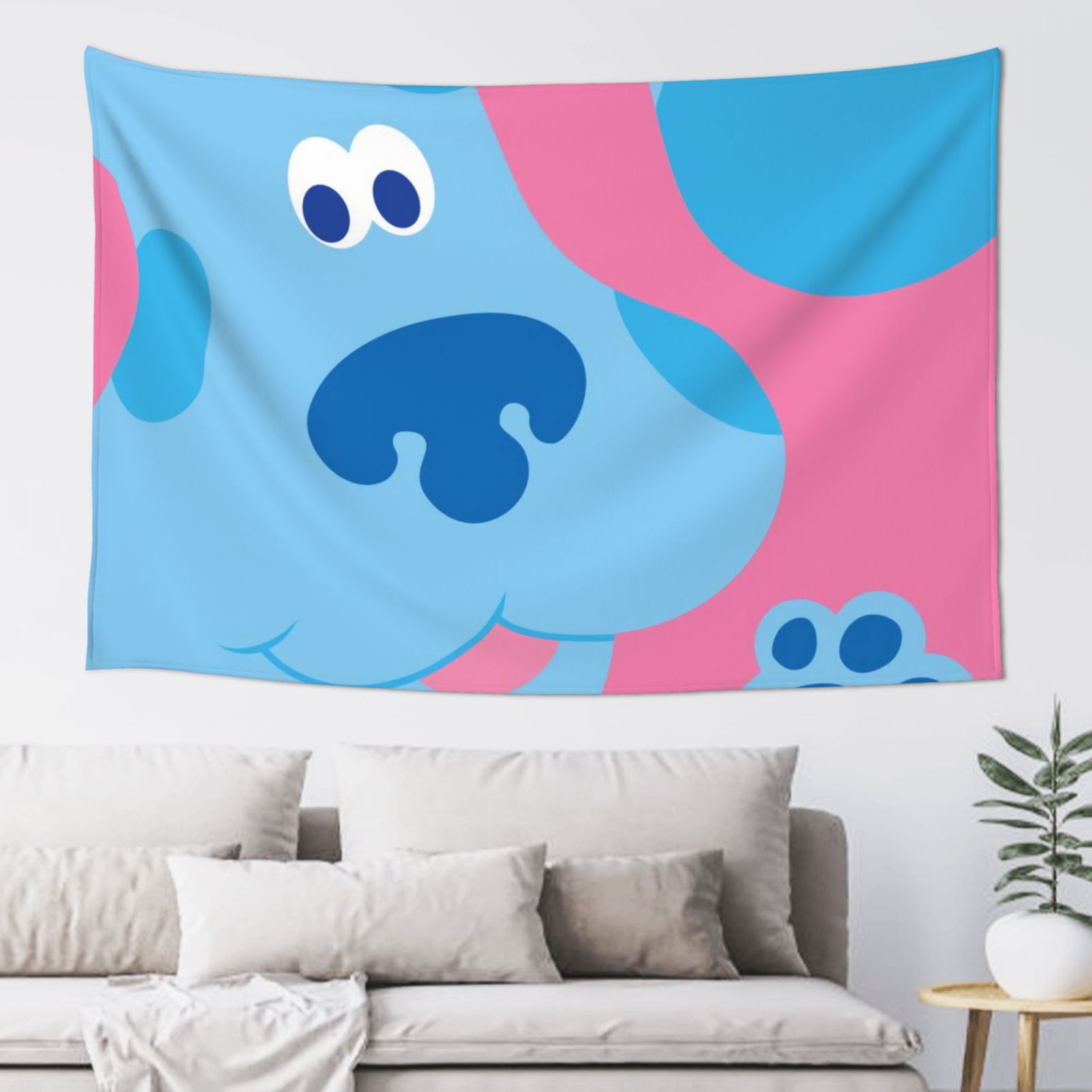 Blues Clues Wall Tapestry Home Wall Art Decor for Boys & Girls Bedroom ...