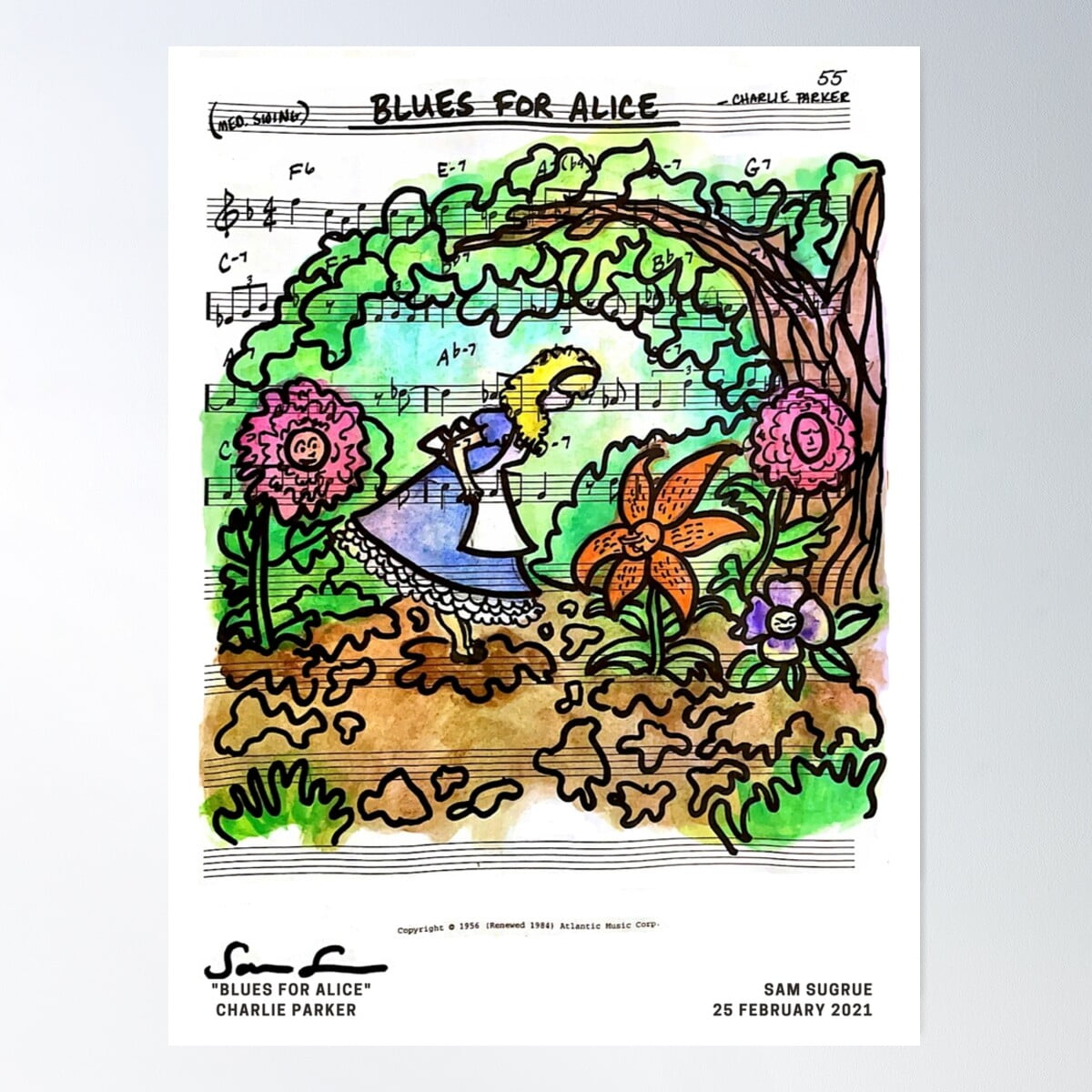 Blues For Alice Poster Wall Art, Modern Wall Decor For Living Room ...