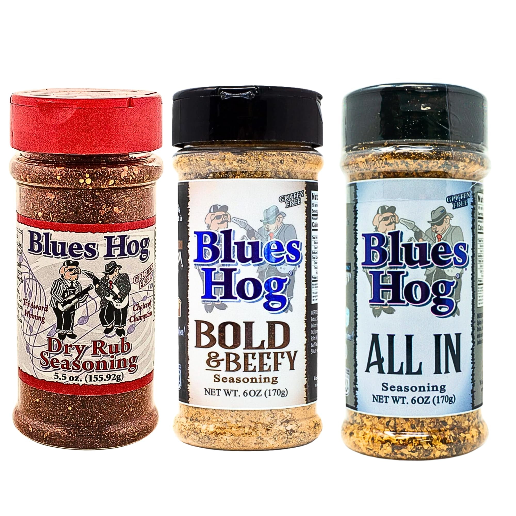 Blues Hog Original Dry SBF3 Rub All-Purpose Seasoning (5.5 Oz/155.92g), Blues Hog All In ...
