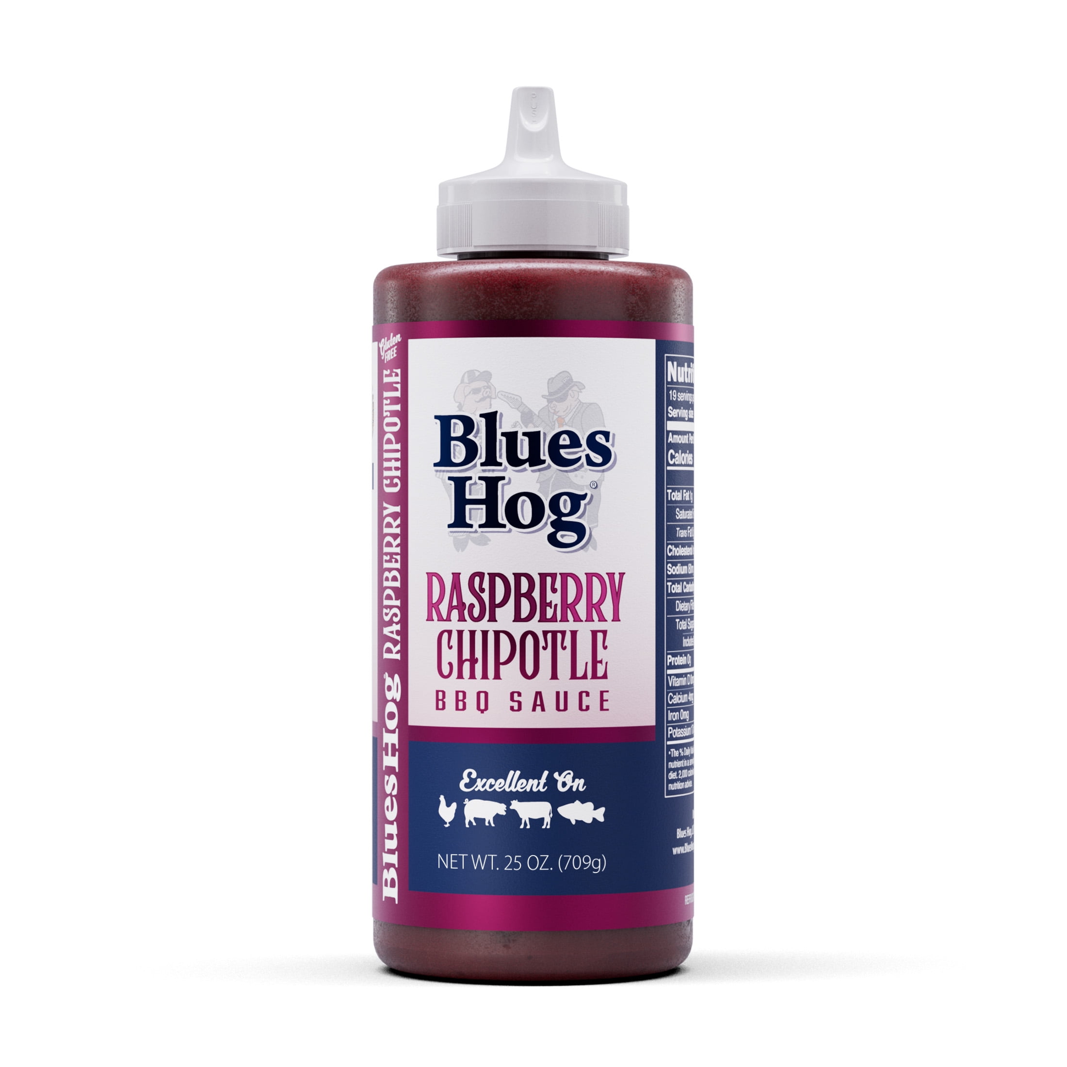 Blues Hog Raspberry Chipotle BBQ Sauce, 25 oz, Fruity Sweet Hot Spicy ...