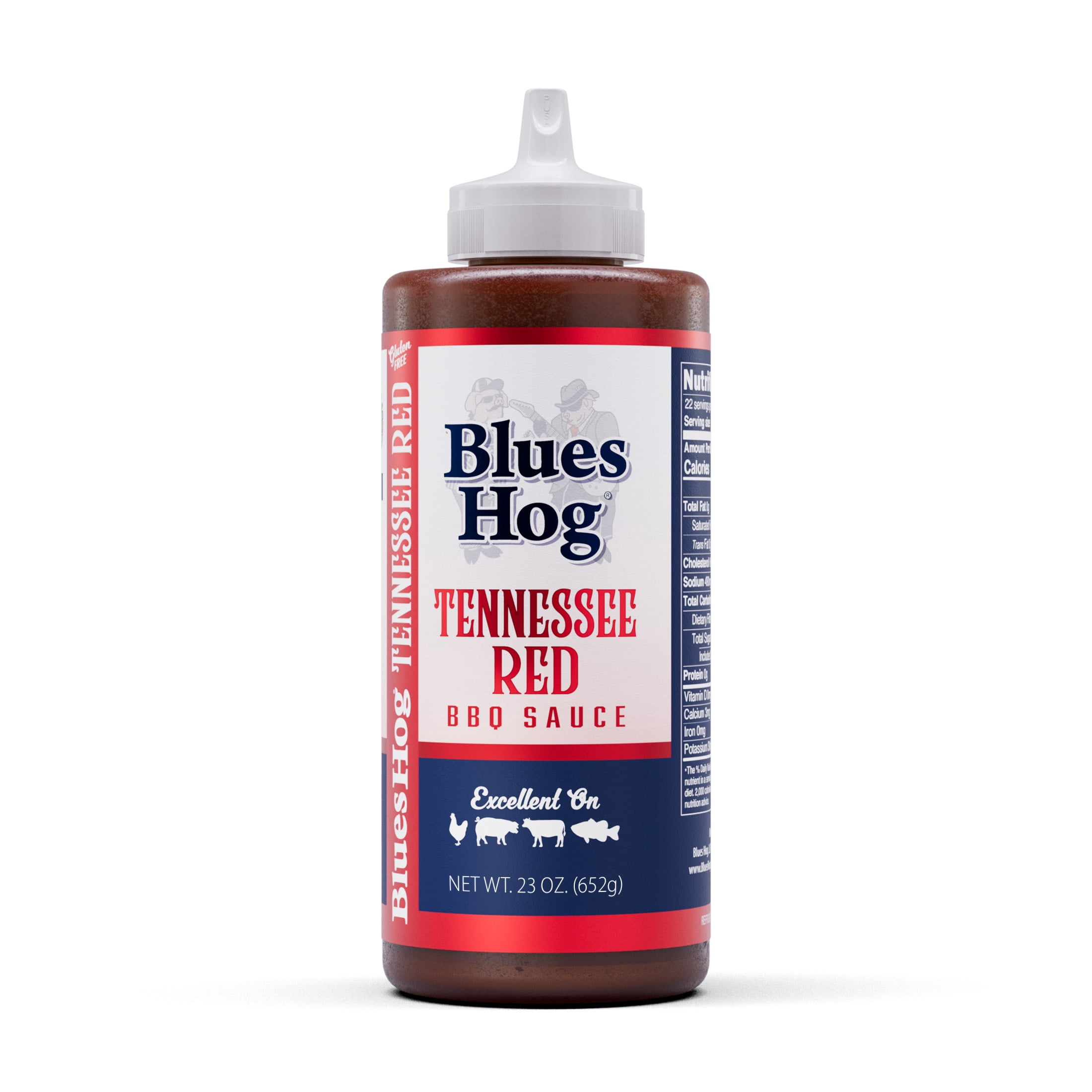 Blues Hog Tennessee Red BBQ Sauce Bottle, 23 oz, Vinegar & Pepper Based ...