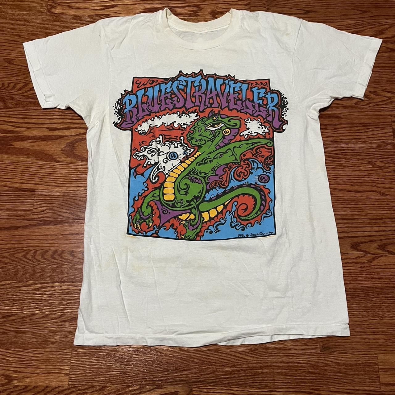 Blues Traveler 1991 Band Single Short Sleeve White All Size Shirt AM254 ...