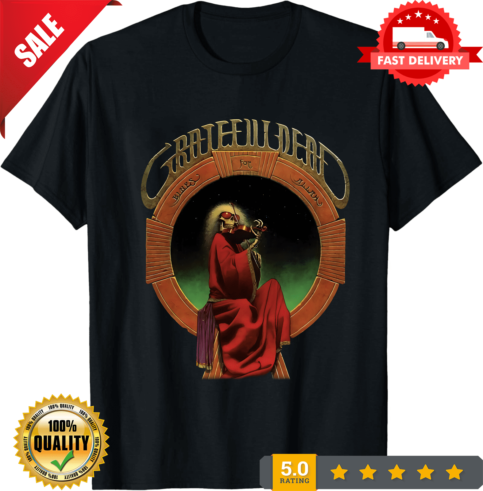 Blues for Allah Retro '80s Gift Unisex T-Shirt Size S to 5XL, LIMITED EDITION-TH67451 - Walmart.com