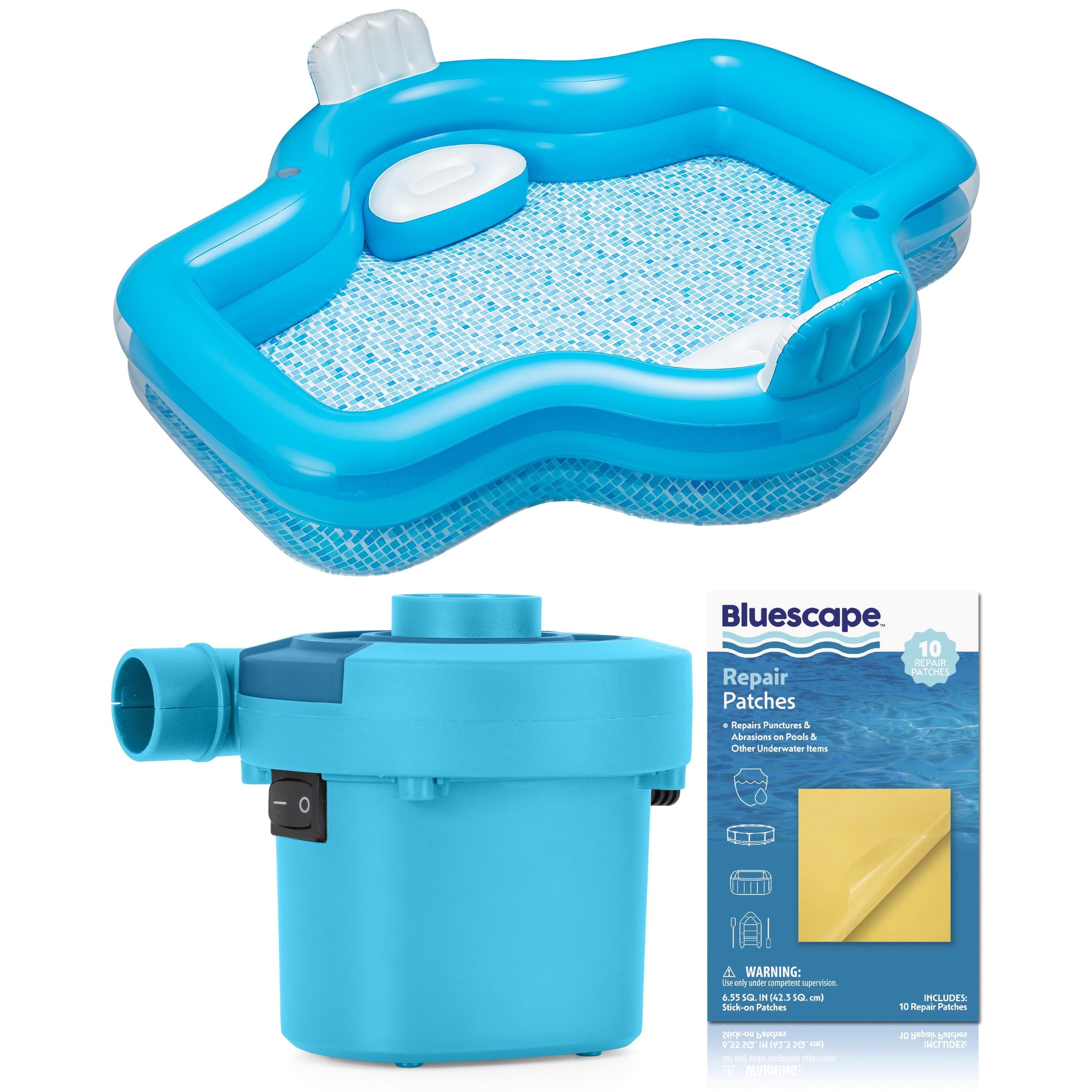 Bluescape Blue Grand Luxe Inflatable Family Swimming Pool, 2 Seats, Age ...