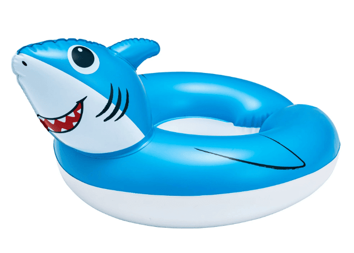 Bluescape Blue Split Inflatable Swim Ring Pool Float for Kids, Ages 3 ...