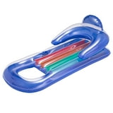 Bluescape Inflatable Pool Float, Deluxe Lounge with Cup Holder, Blue ...