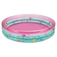 Bluescape Pink 3-Ring Inflatable Kiddie Swimming Pool, Round, Age 2 ...