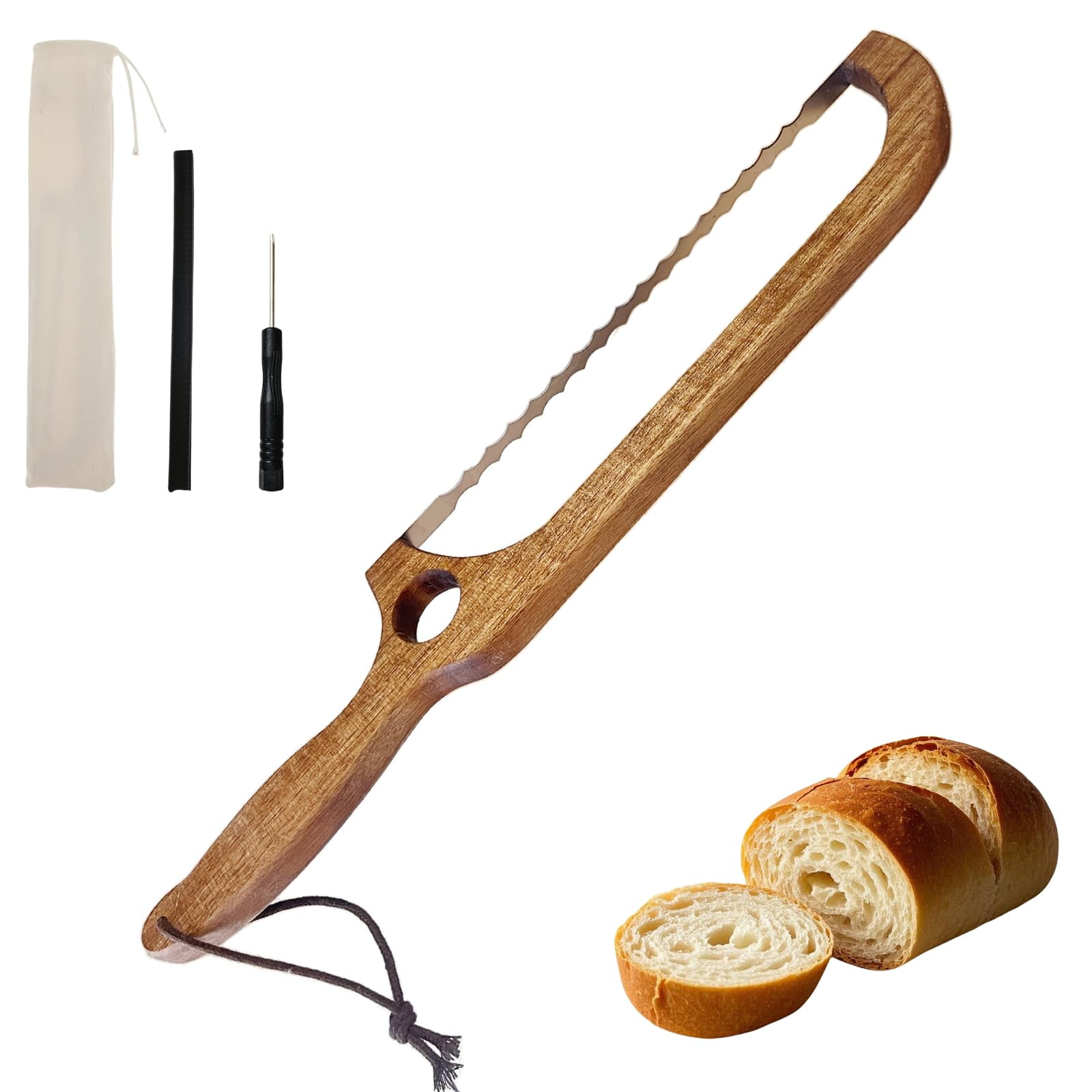 Blueskyloon sourdough knife for slicing bread 16 inch,bow knife for ...