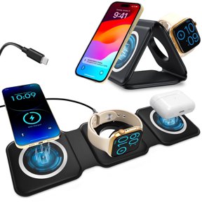JARGOU 3-in-1 Pro Wireless Charger for iPhone 14/13/12/11/X/8, iWatch ...