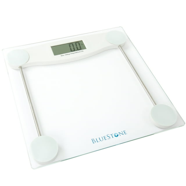 Bluestone Digital Glass Bathroom Scale with LCD Display - Walmart.com