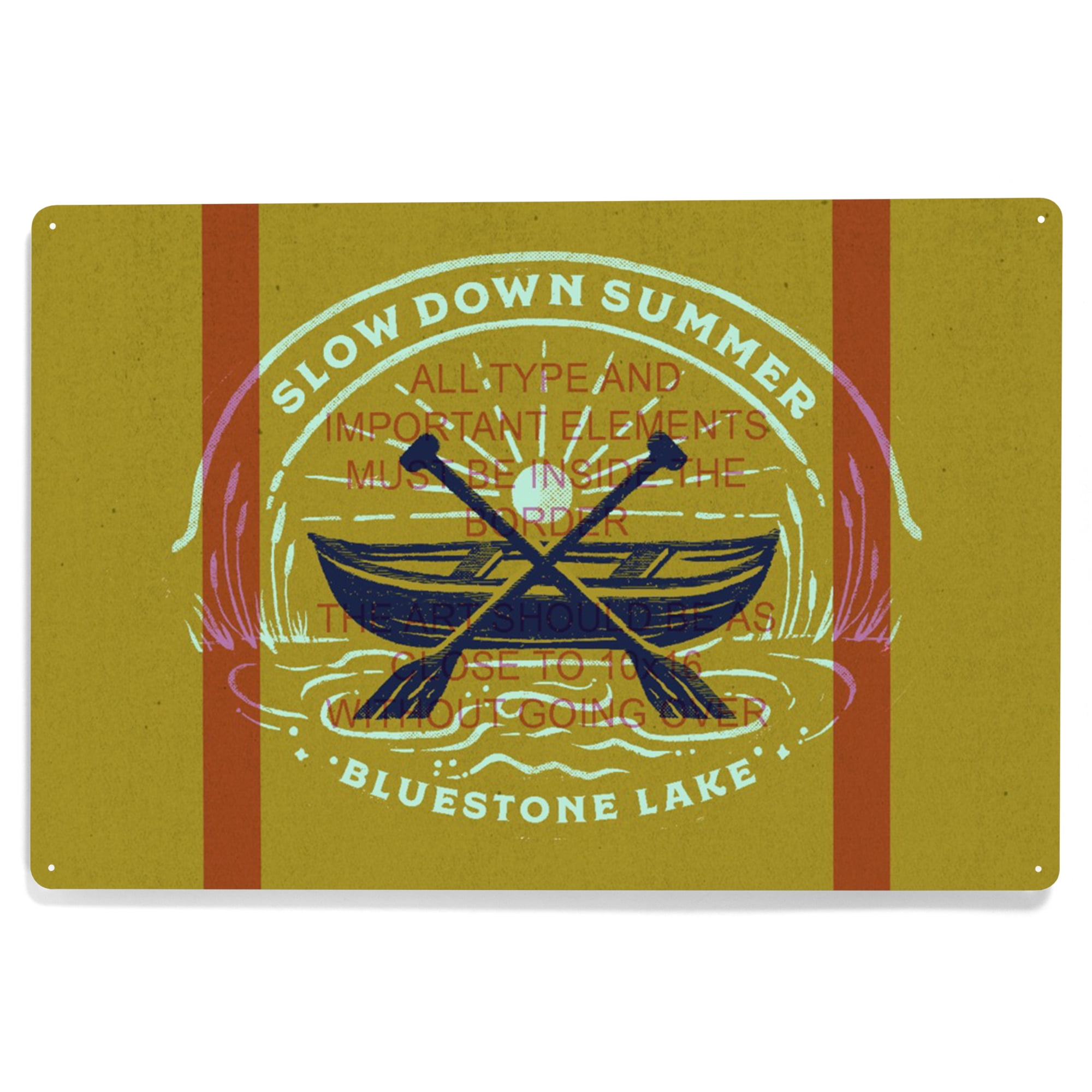 Bluestone Lake, WV, Lake Life Series, Slow Down Summer (12x18 Aluminum ...