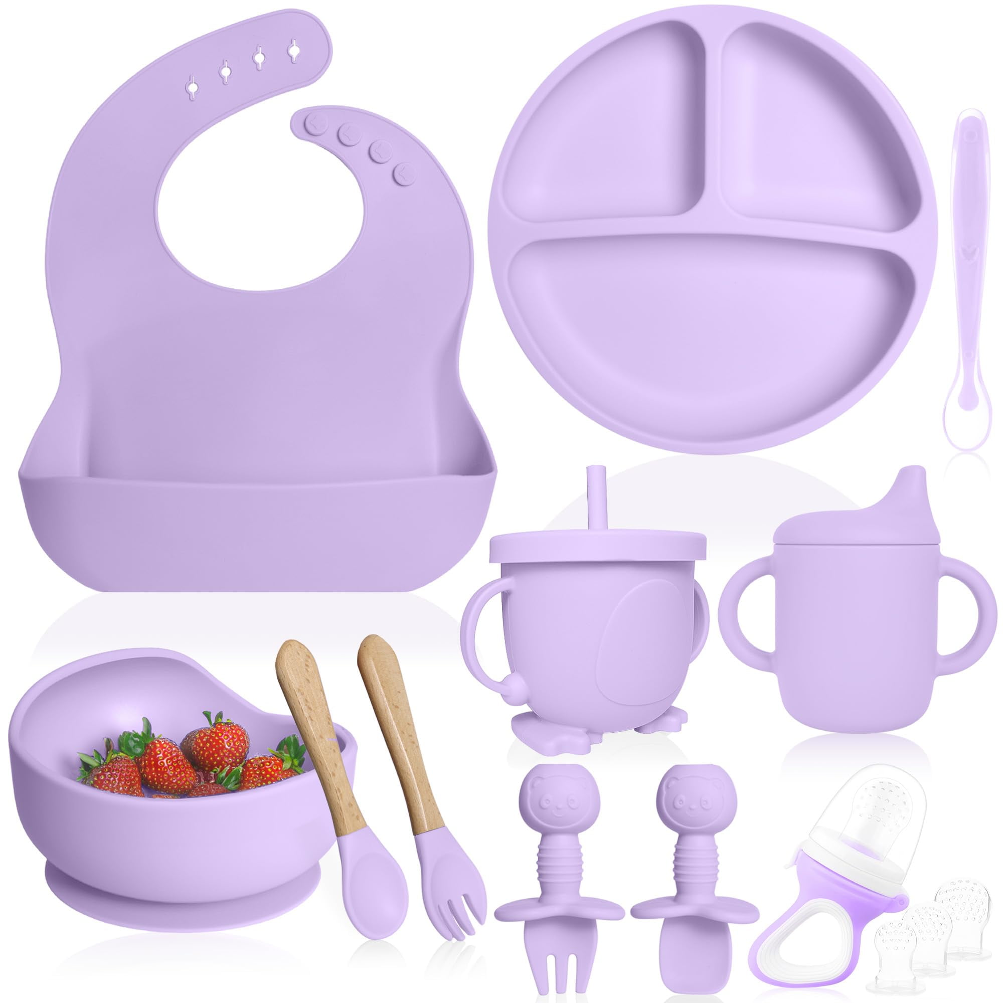 Bluet B- Silicone Baby Feeding Set with Pacifier - Baby Led Weaning ...