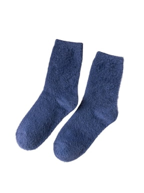 Women's Extra Large Fuzzy Soft Colored Cozy Plush Warm Fluffy Socks ...