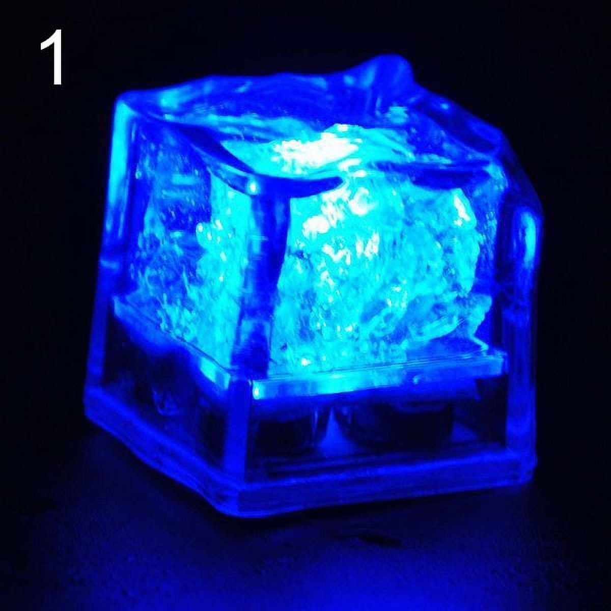 Bluethy 1 Pc LED Light Ice Cubes Luminous Night Lamp Party Bar Wedding ...