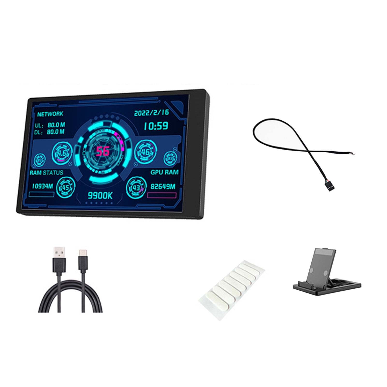 Bluethy 1 Set 3.5-inch Secondary Screen IPS Full View LCD Display Auto ...