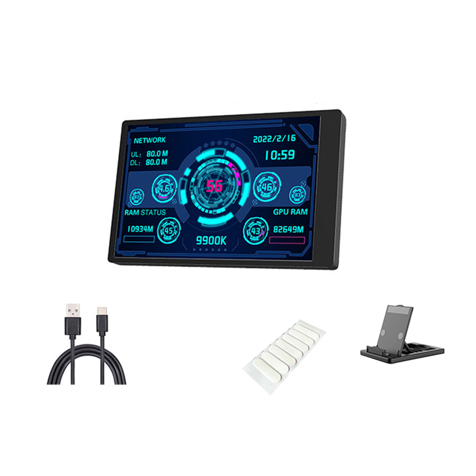 Bluethy 1 Set 3.5-inch Secondary Screen IPS Full View LCD Display Auto ...