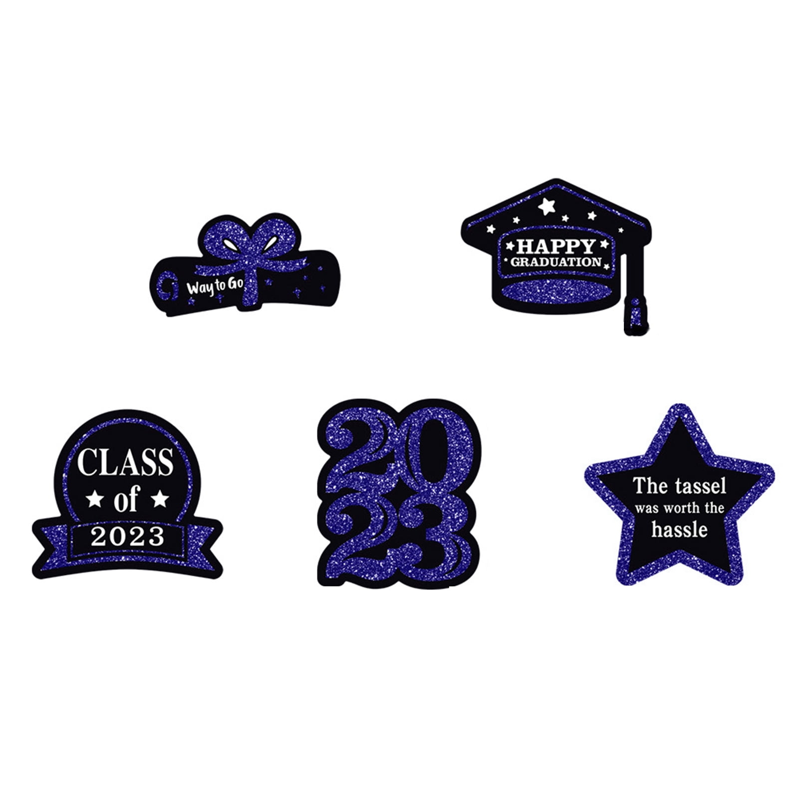 Bluethy 1 Set Cake Topper Bachelors Hat Letter Design Glitter ...